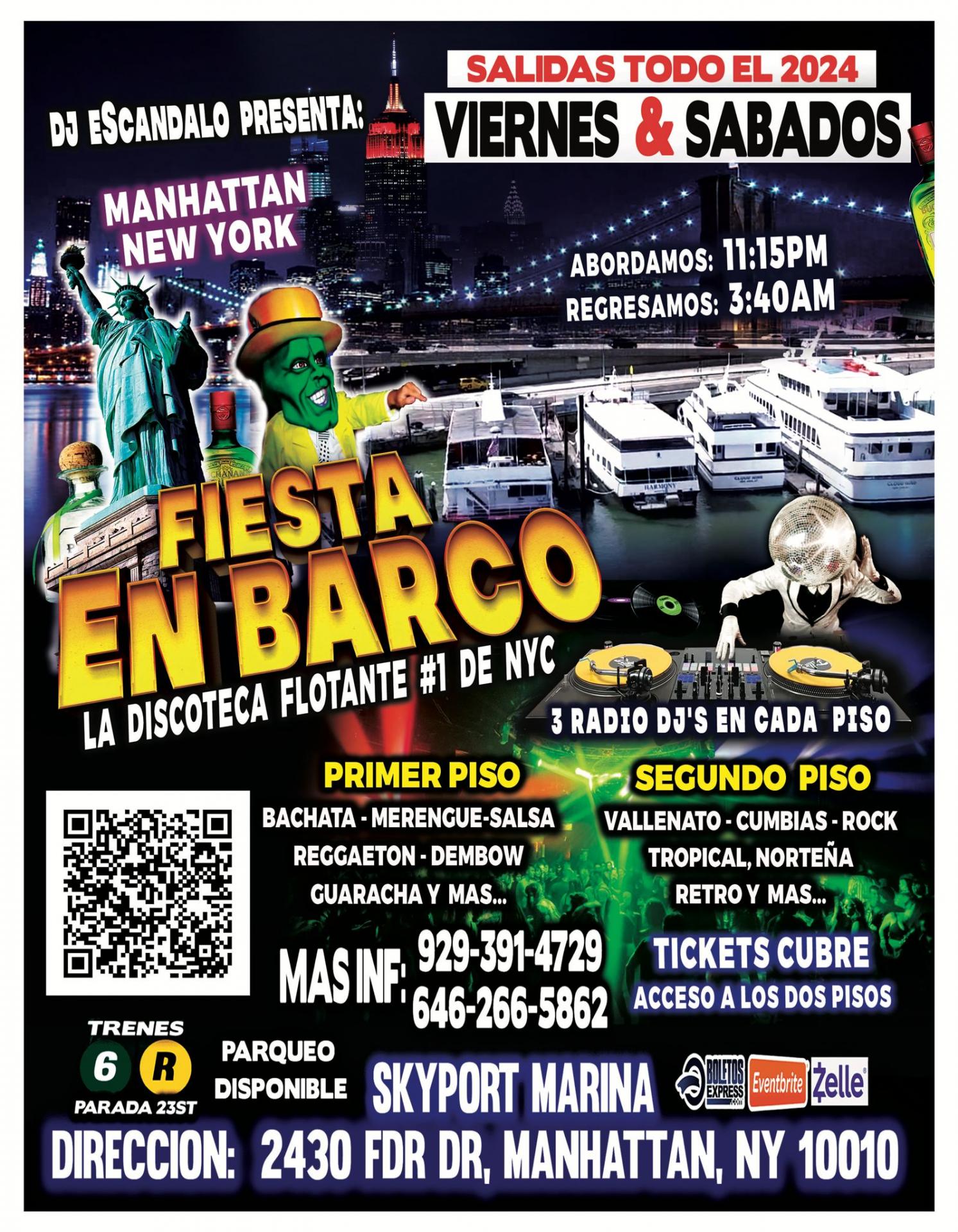 RUMBA LATINA EN BARCO + RADIO DJ'S + MANHATTAN NY Tickets - BoletosExpress