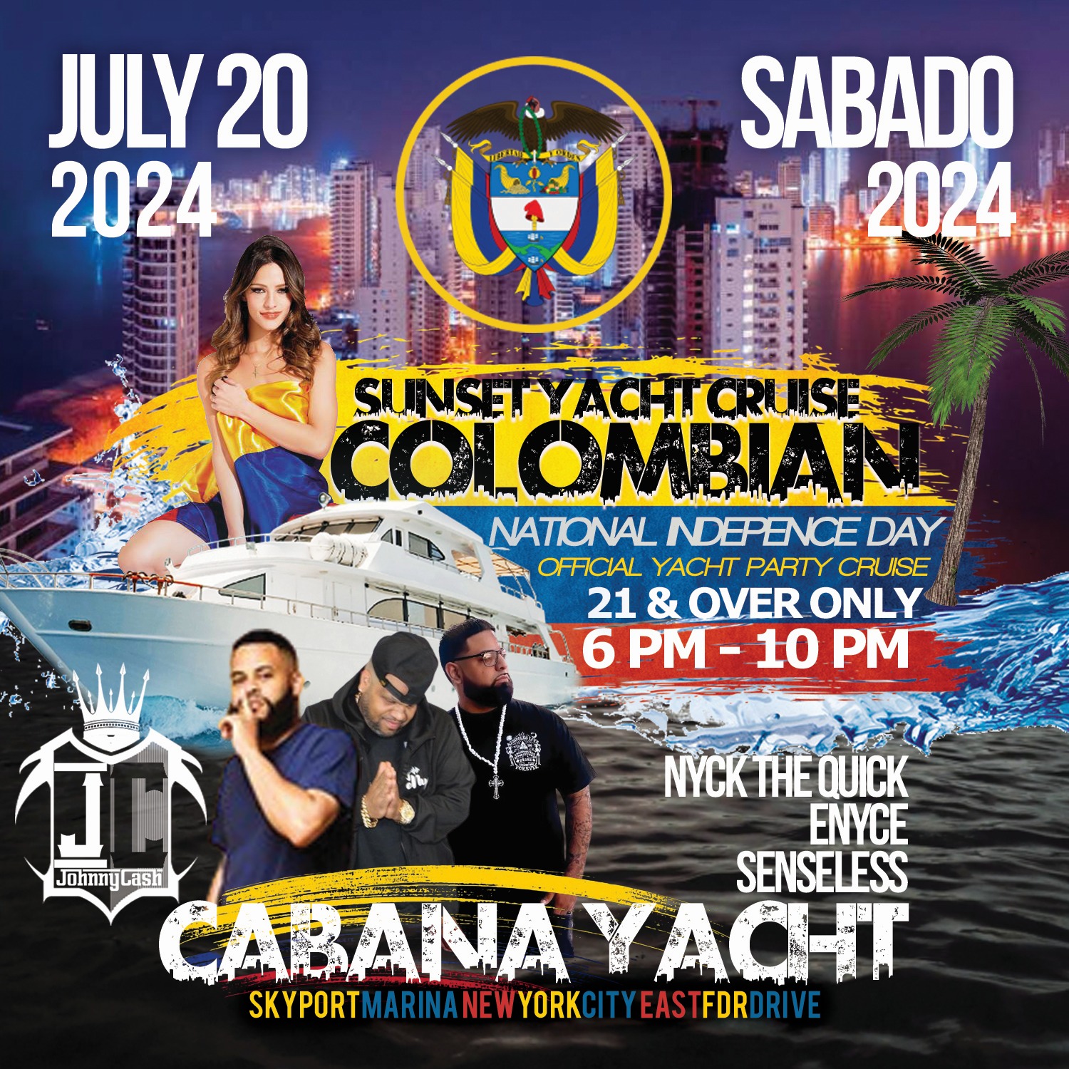 Colombian Independence Sunset Party Cruise Tickets - BoletosExpress