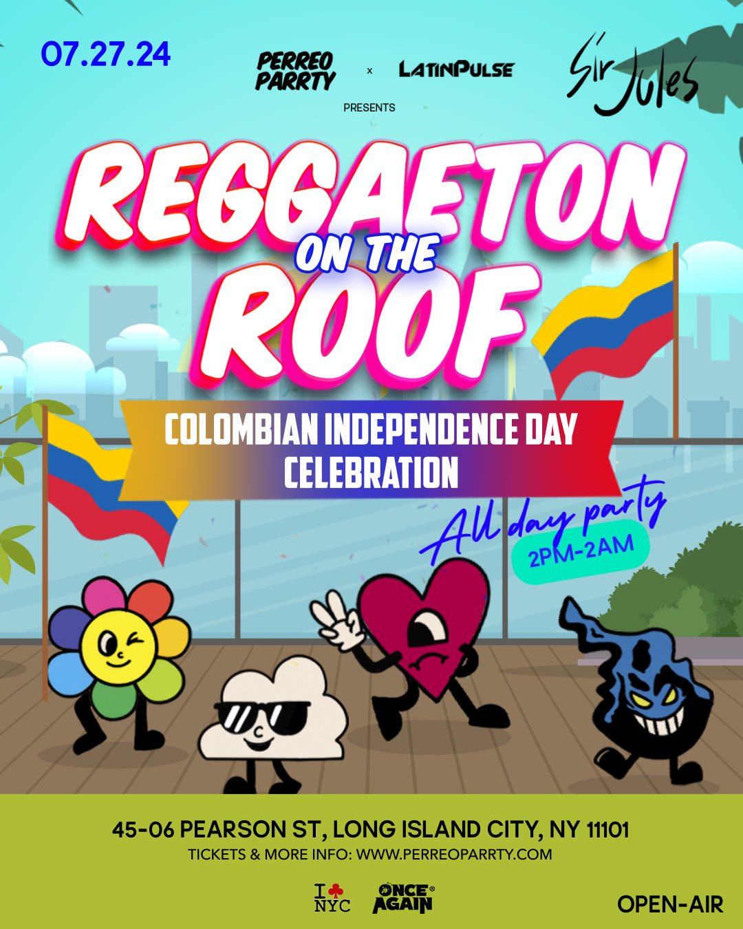 Reggaeton on the ROOF - Colombian Sunset Latin Party at Sir Jules NYC ...