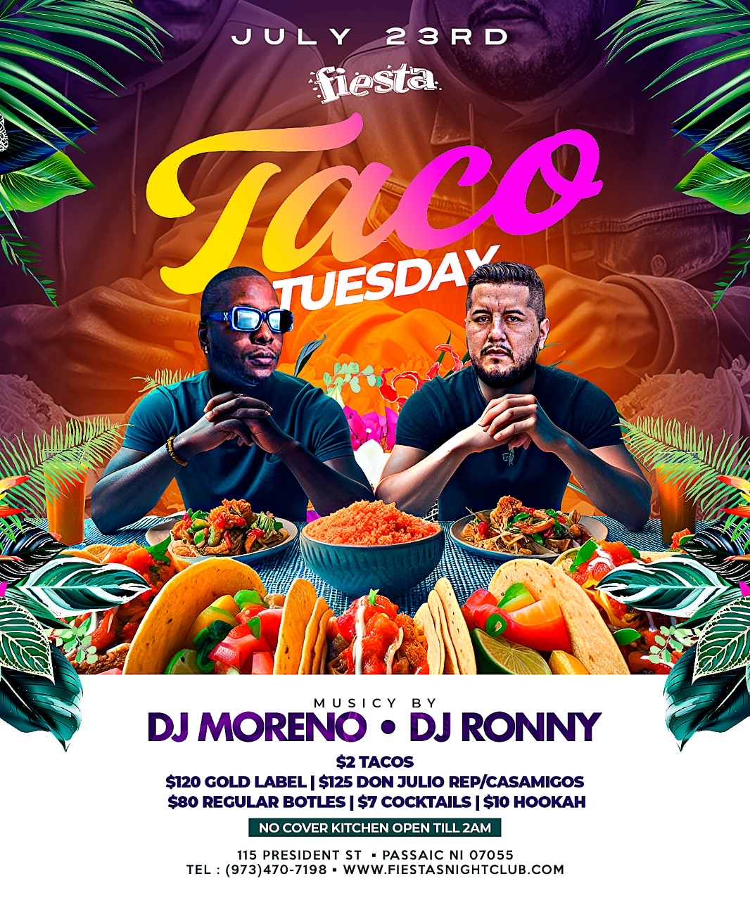 DJ MORENO, DJ RONNY - TACO TUESDAY Tickets - BoletosExpress