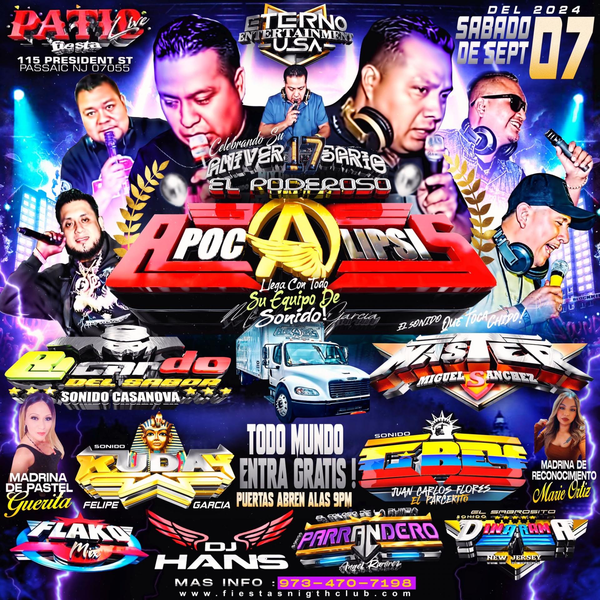 SONIDO APOCALIPSIS, SONIDO MASTER, RICARDO DEL SABOR, SONIDO KUDAY, SONIDO CIBEY, Y MAS Tickets ...