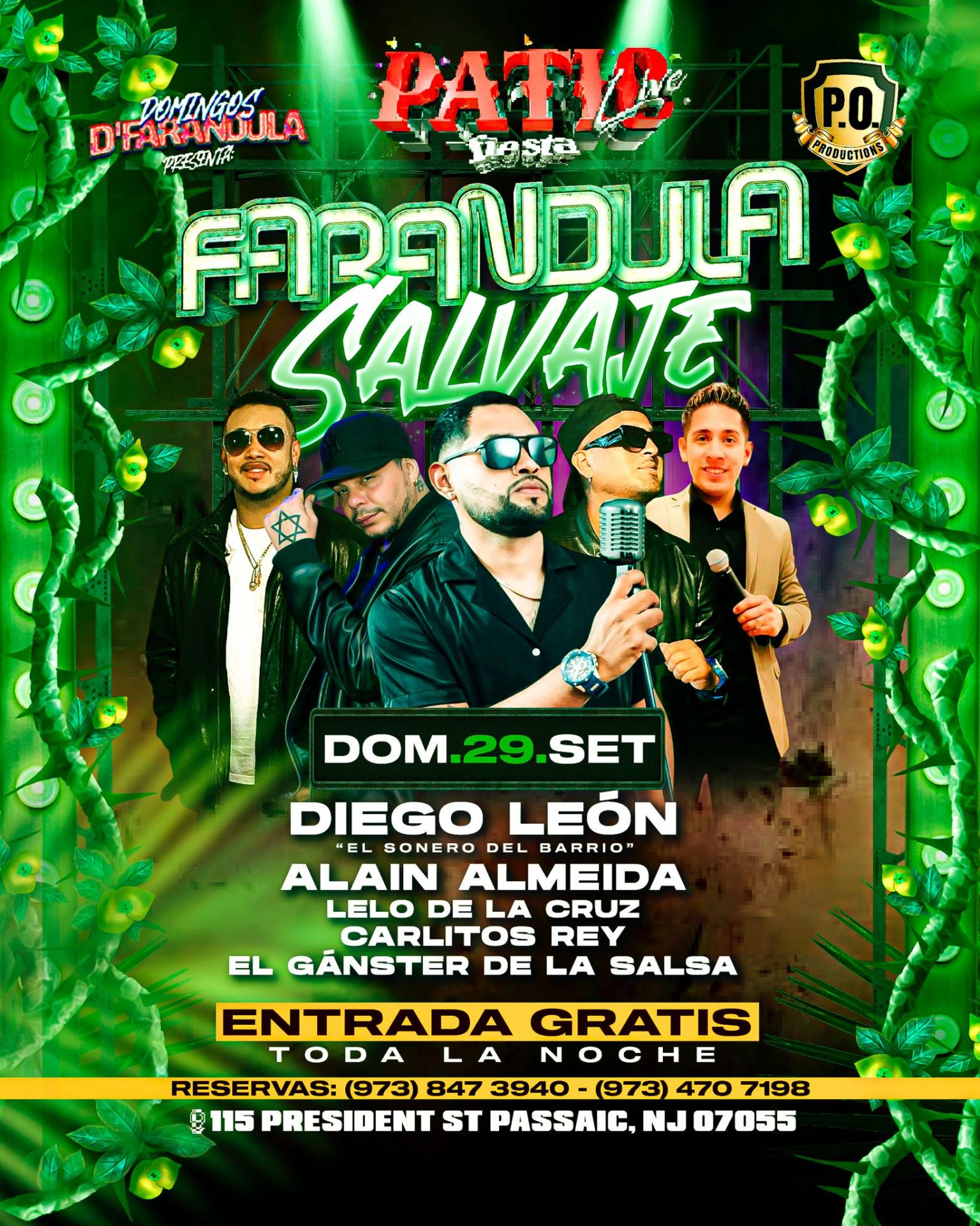 FARANDULA SALVAJE; DIEGO LEON, ALAIN ALMEIDA, LELO DE LA CRUZ, CARLITOS ...