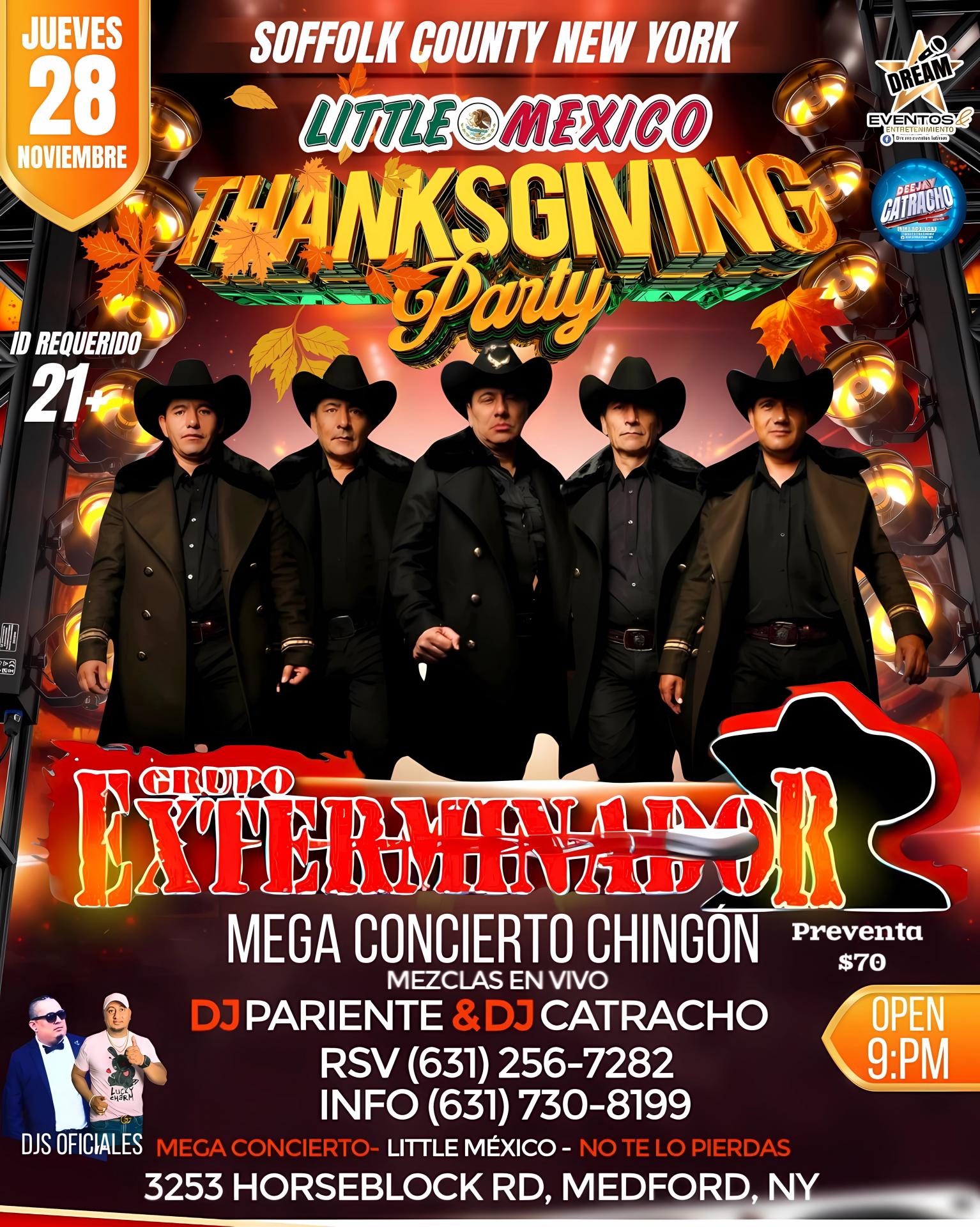 GRUPO EXTERMINADOR - THANKSGIVING PARTY Tickets - BoletosExpress