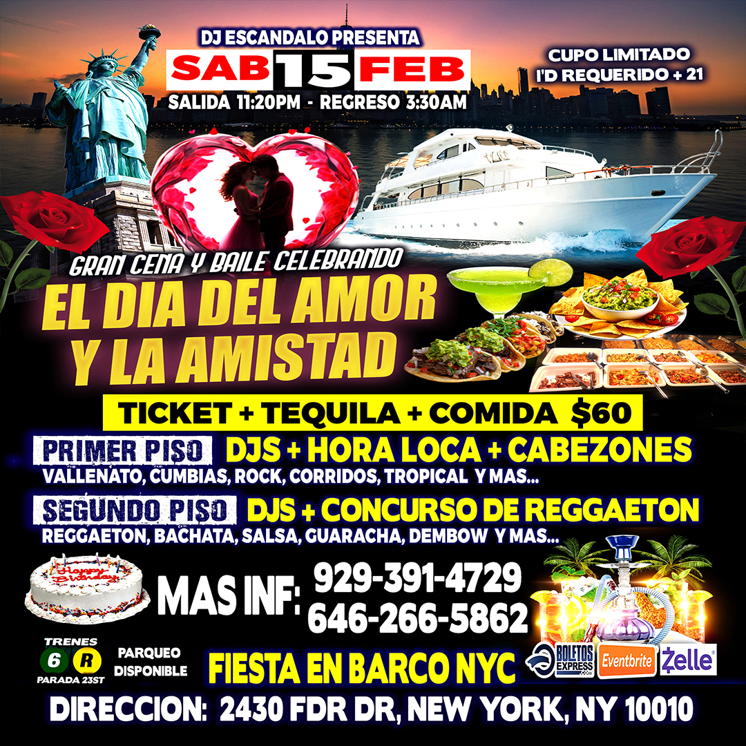 Fiesta En Barco - Manhattan New York - Cupo Limitado Tickets ...