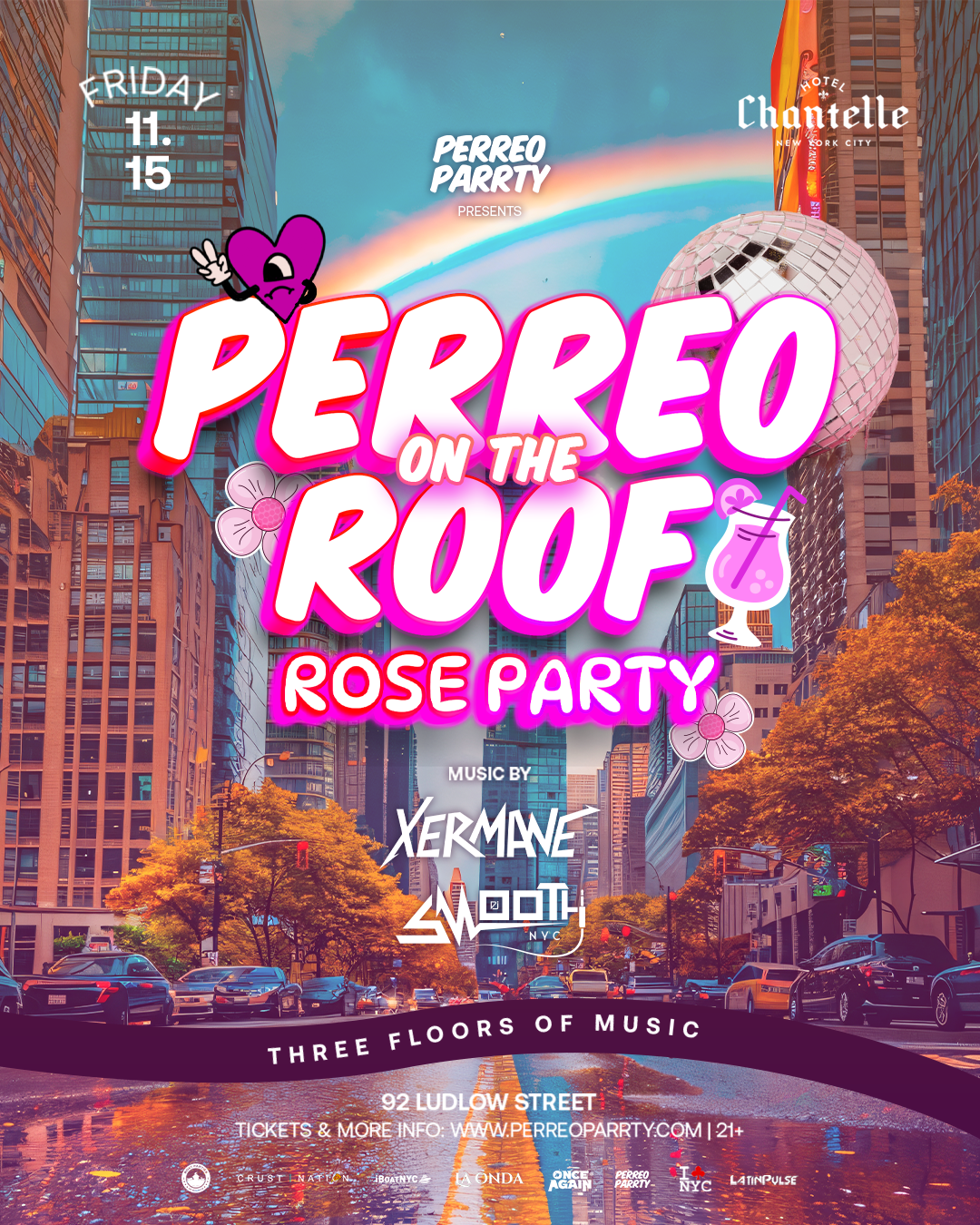 PERREO on the ROOF - The Rose Party - Latin & Reggaeton at Hotel ...