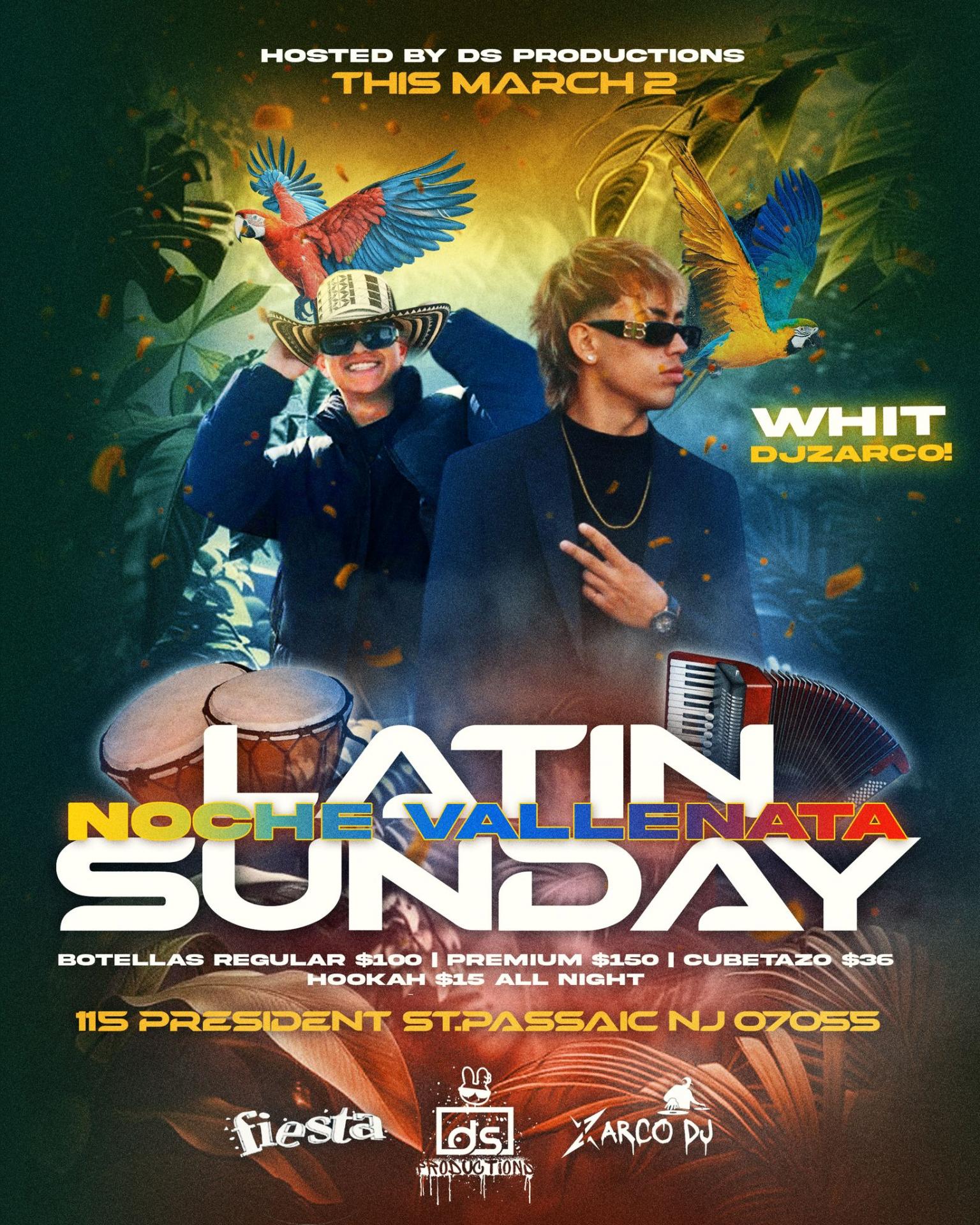 DJ ZARCO LATIN SUNDAY NOCHE VALLENATA Tickets - BoletosExpress