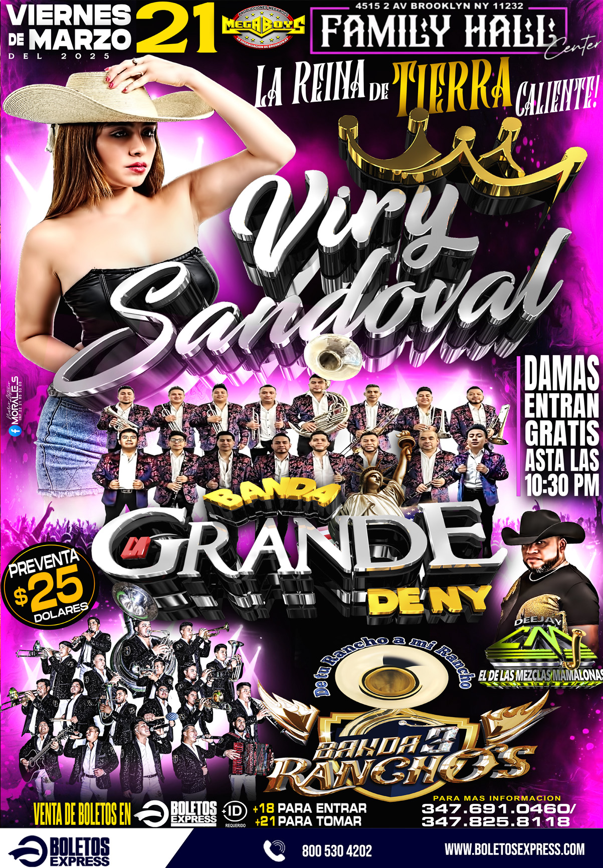 VIRY SANDOVAL | BANDA LA GRANDE Tickets - BoletosExpress